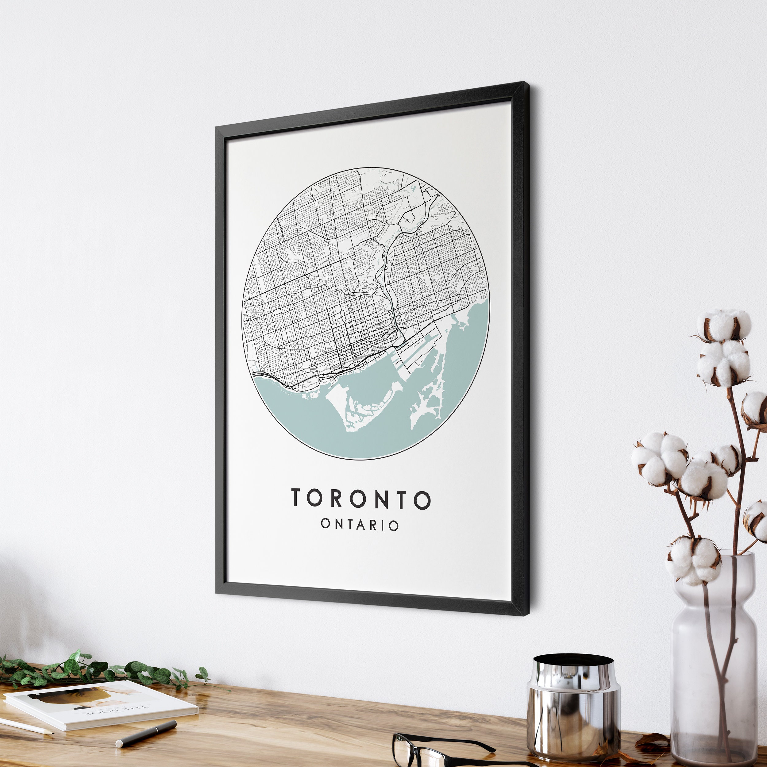 Toronto City Print Street Map Art Toronto Map Poster - Etsy