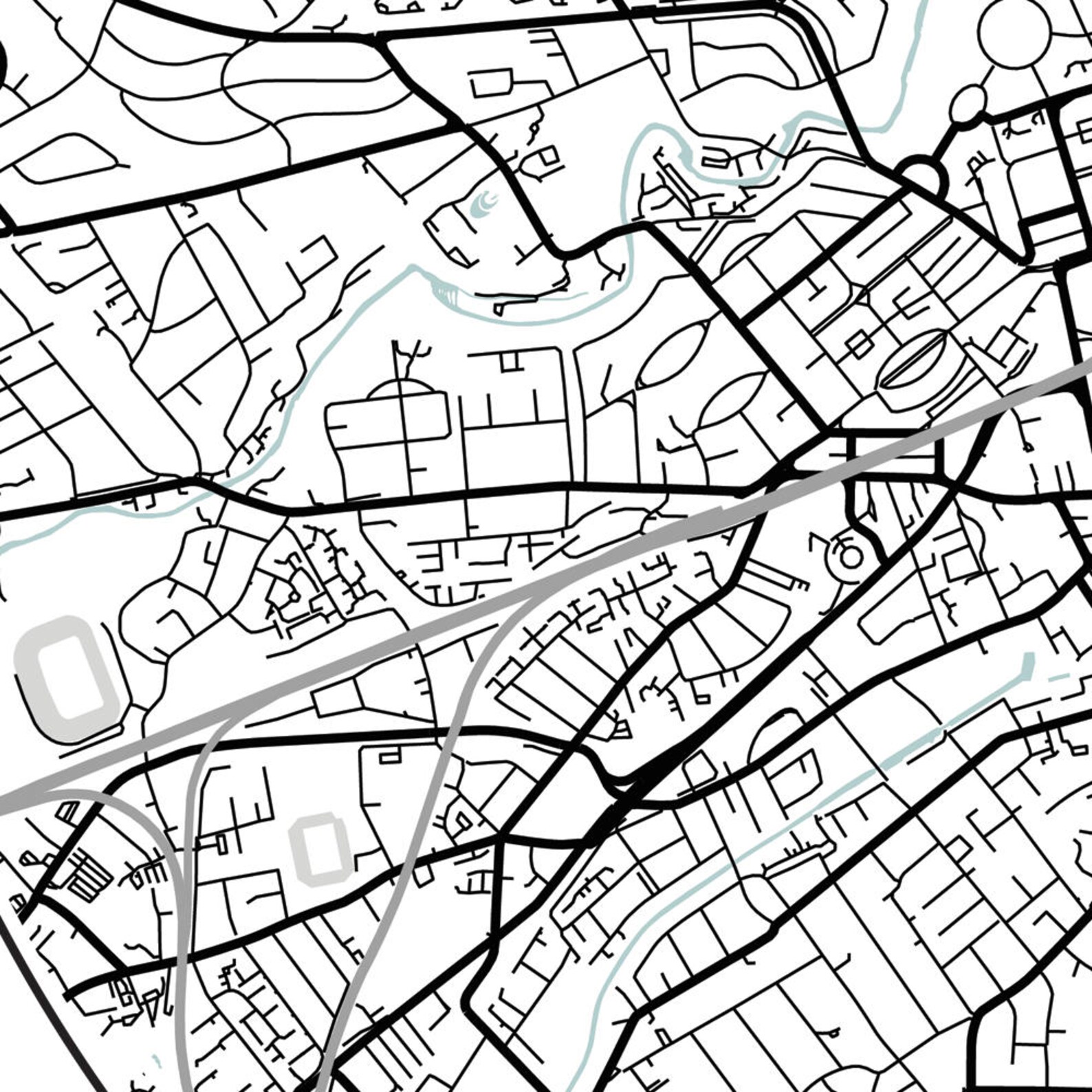 Edinburgh City Map Printable Street Map Art Edinburgh Map - Etsy UK