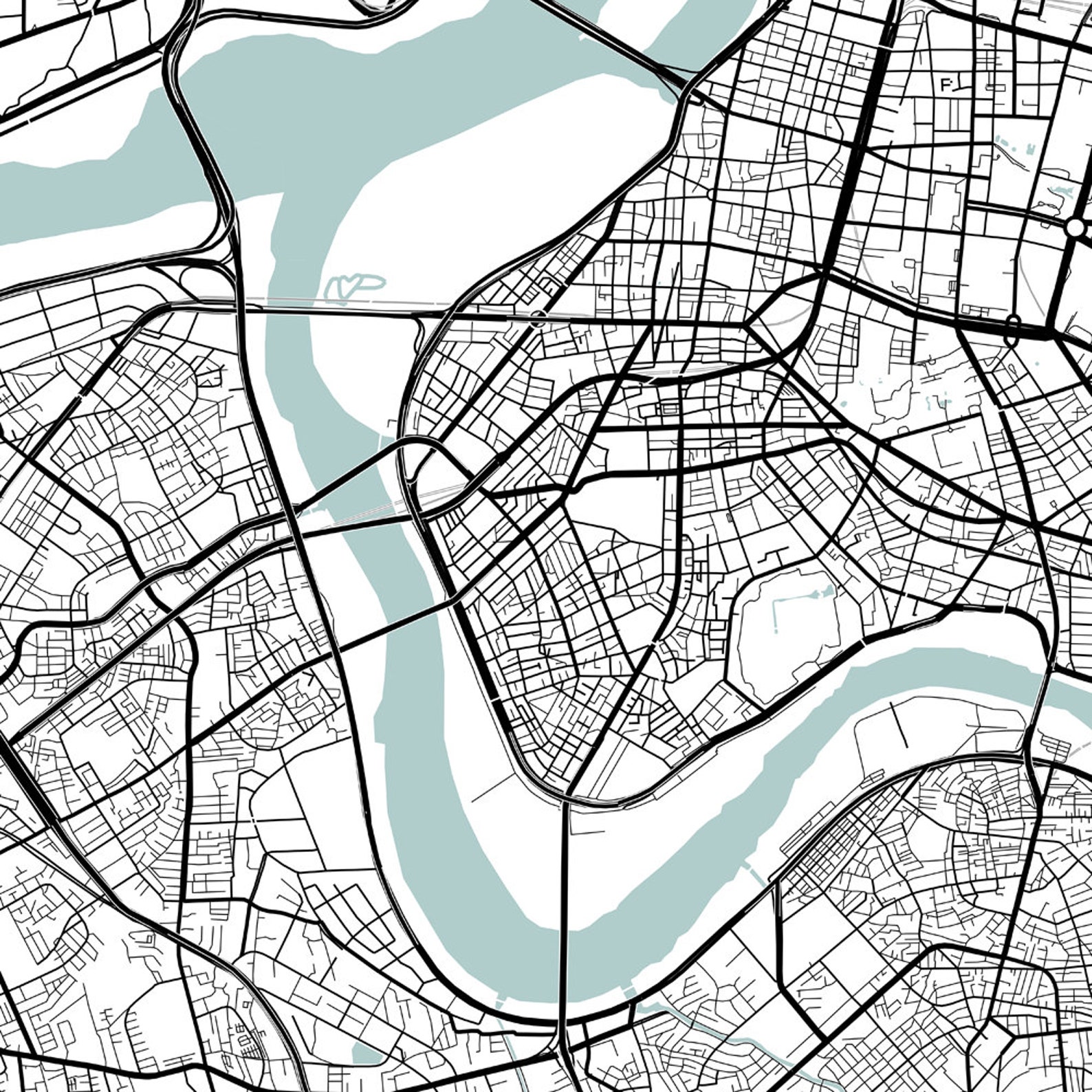 Taipei City Map Printable Street Map Art Taipei Map Print - Etsy UK