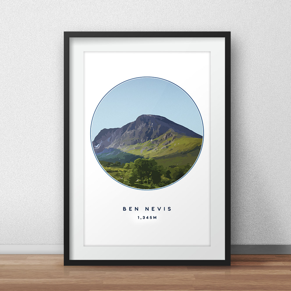 Ben Nevis, Mountain Print, Landscape Print, Ben Nevis Print, Mountain ...