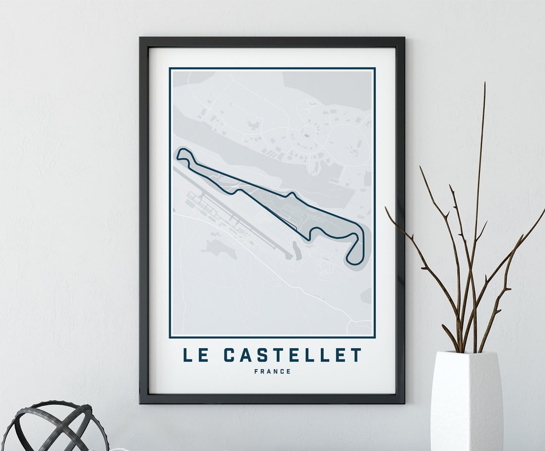 France Formula 1 Map Print, Le Castellet F1 Poster, Formula 1 Prints ...