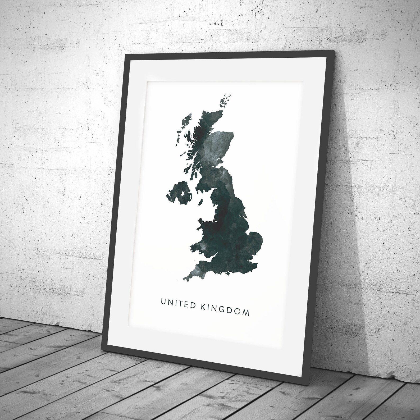UK Map Watercolour Print Watercolor Map Art United Kingdom - Etsy UK