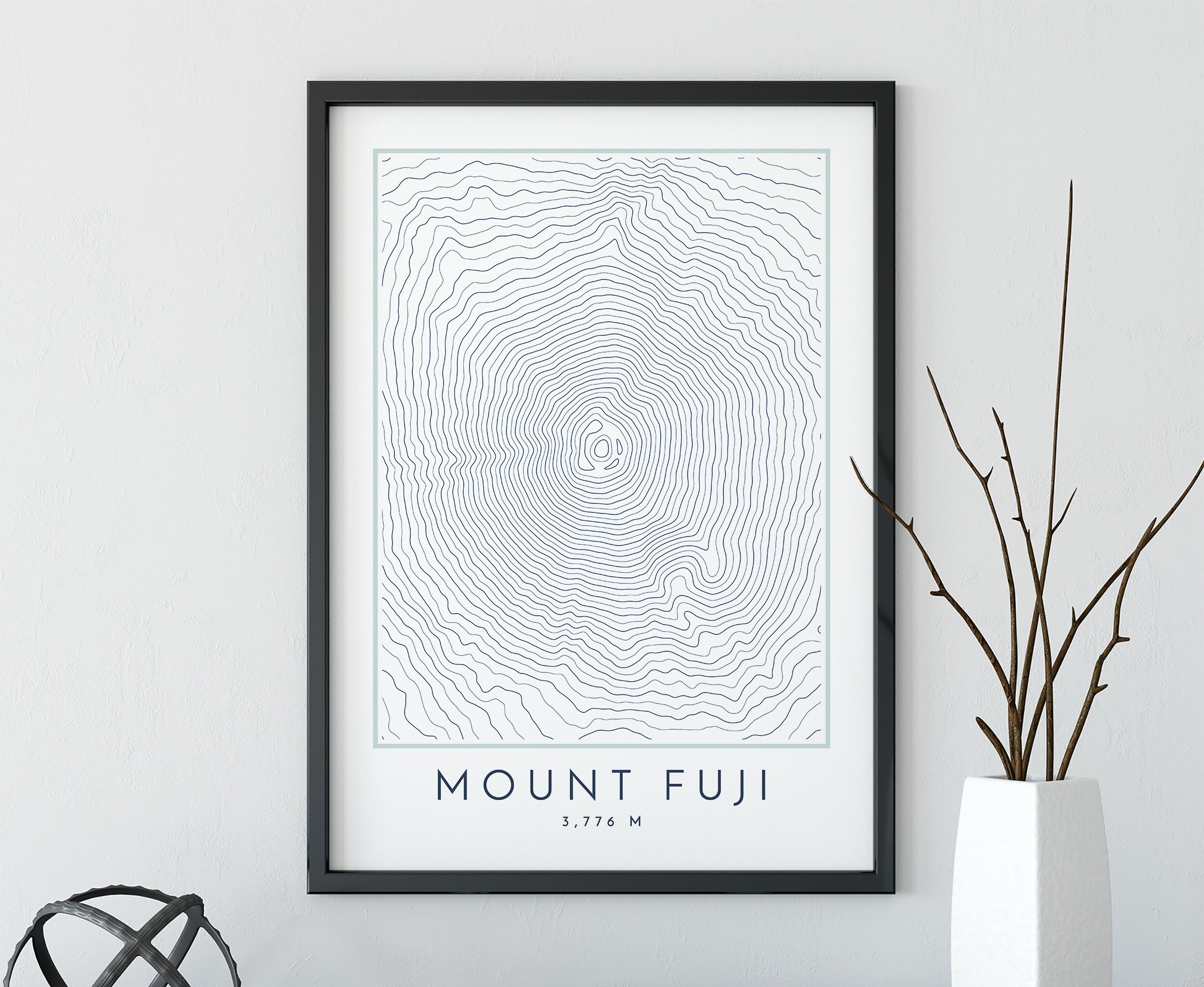 Mappa Del Mondo Del Monte Fuji