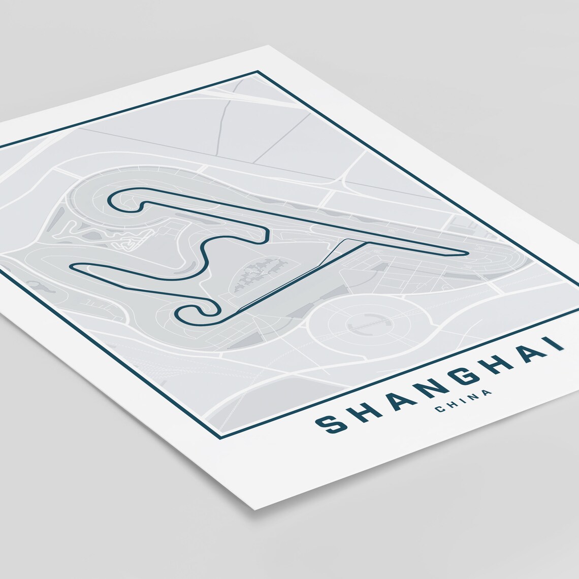 Shanghai Formula 1 Map Print, F1 Poster, Formula 1 Prints, Motorsport ...