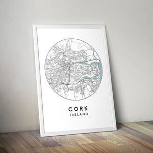 Cork City Map Printable, Street Map Art, Cork Map Print, City Map Wall ...