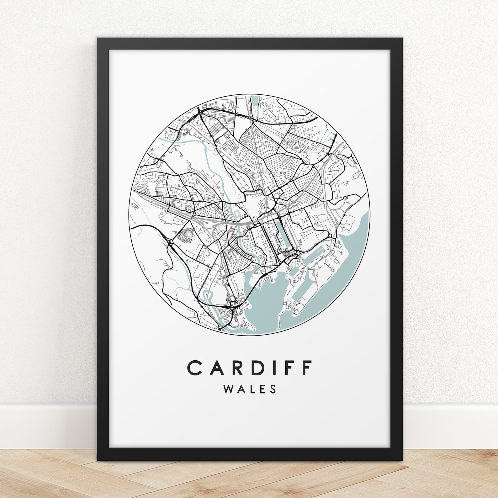 Cardiff City Map Print Street Map Art Cardiff Map Poster | Etsy UK