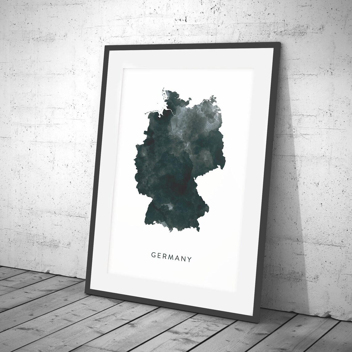 Germany Map Watercolour Print Watercolor Map Art Germany Map | Etsy