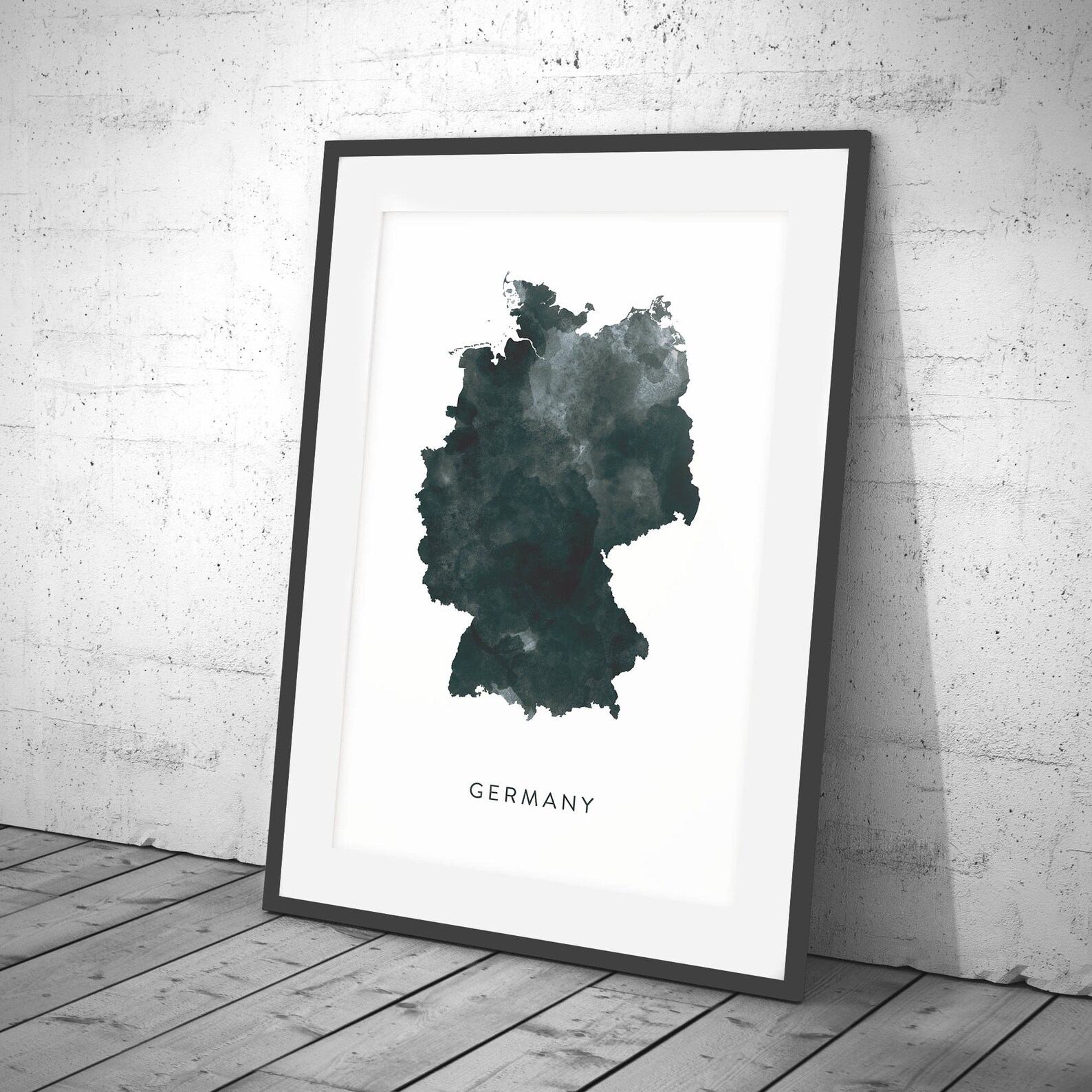 Germany Map Watercolour Print, Watercolor Map Art, Germany Map Poster ...