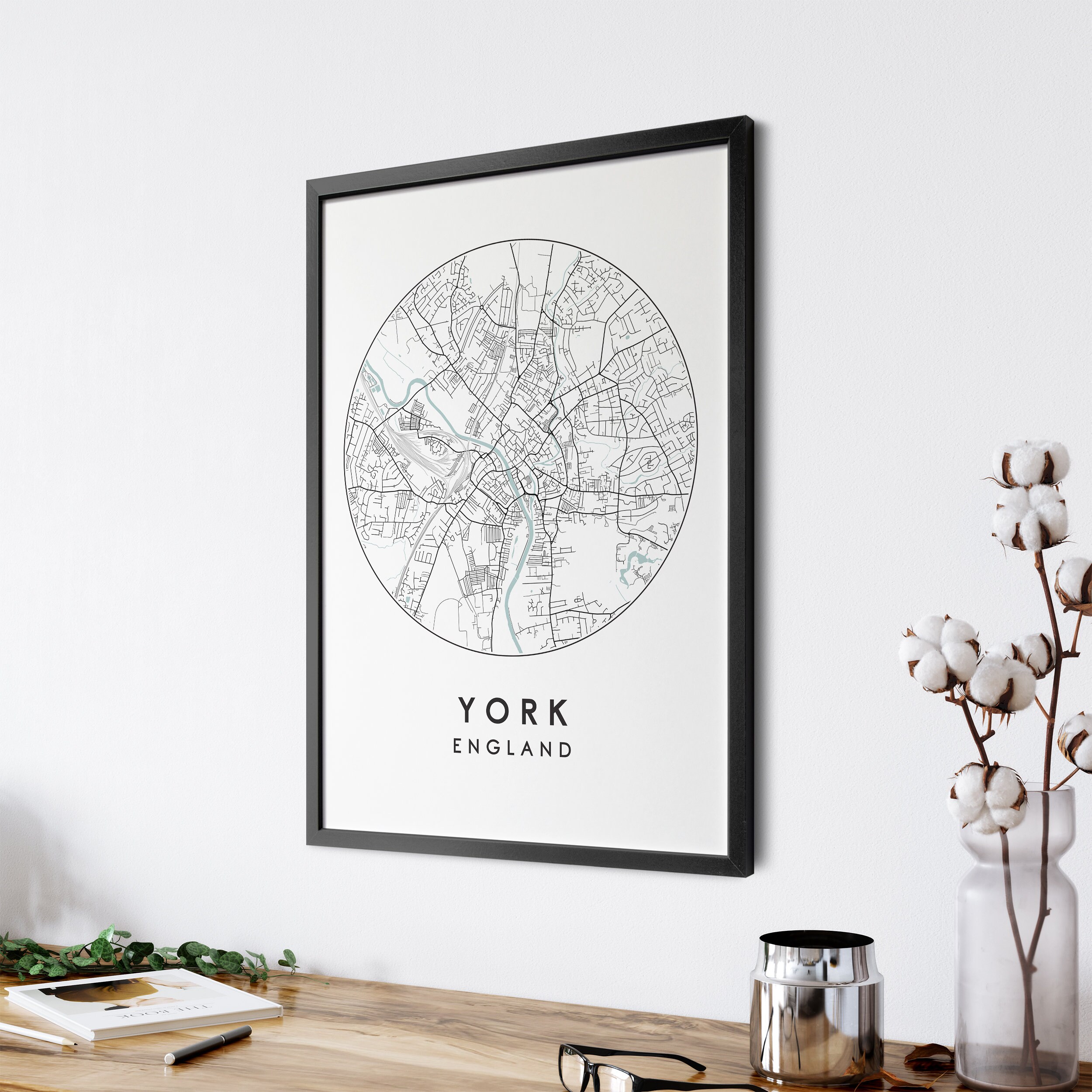 York City Map Print Street Map Art York Map Poster York Map - Etsy UK