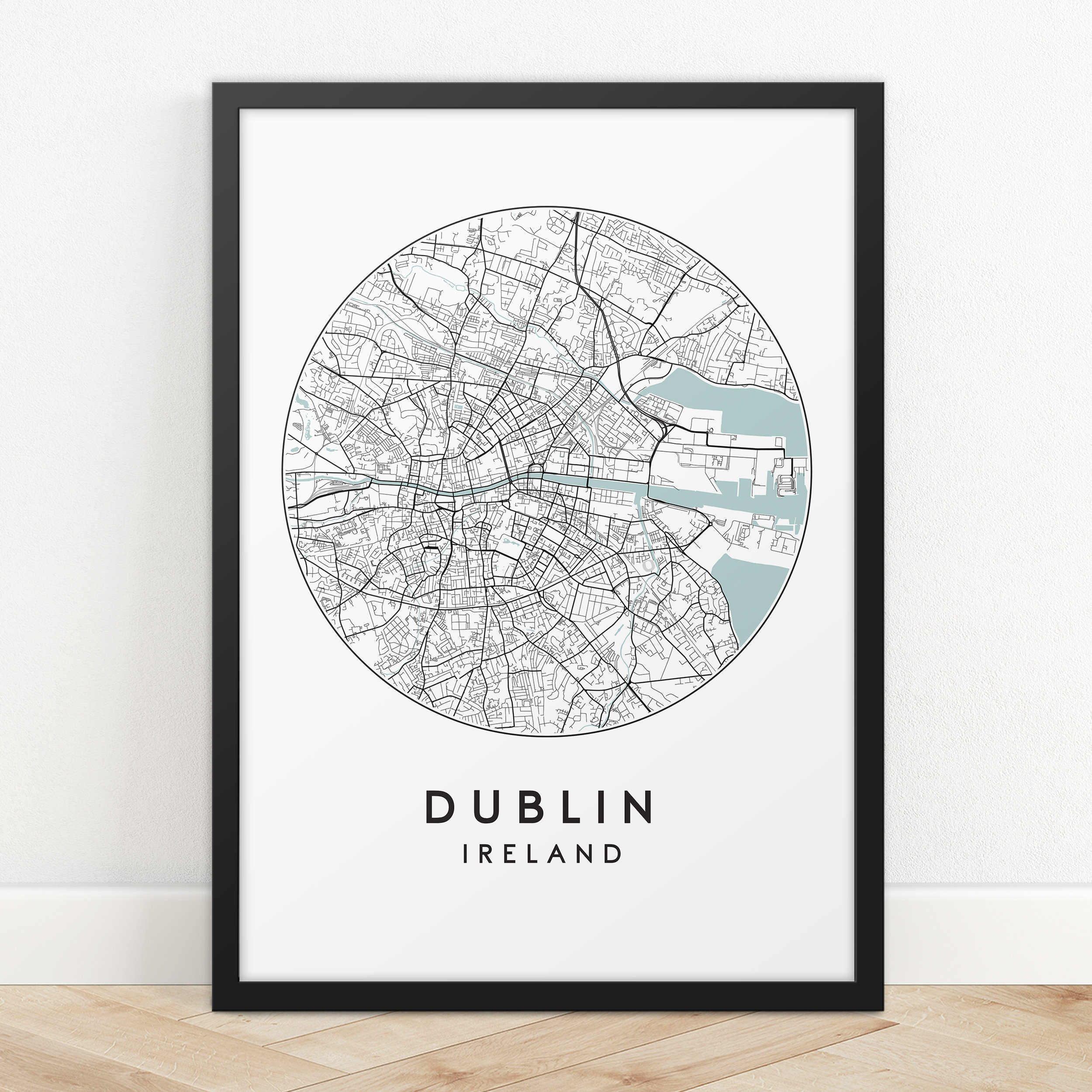 Dublin City Map Print, Street Map Art, Dublin Map Poster, Dublin Map ...