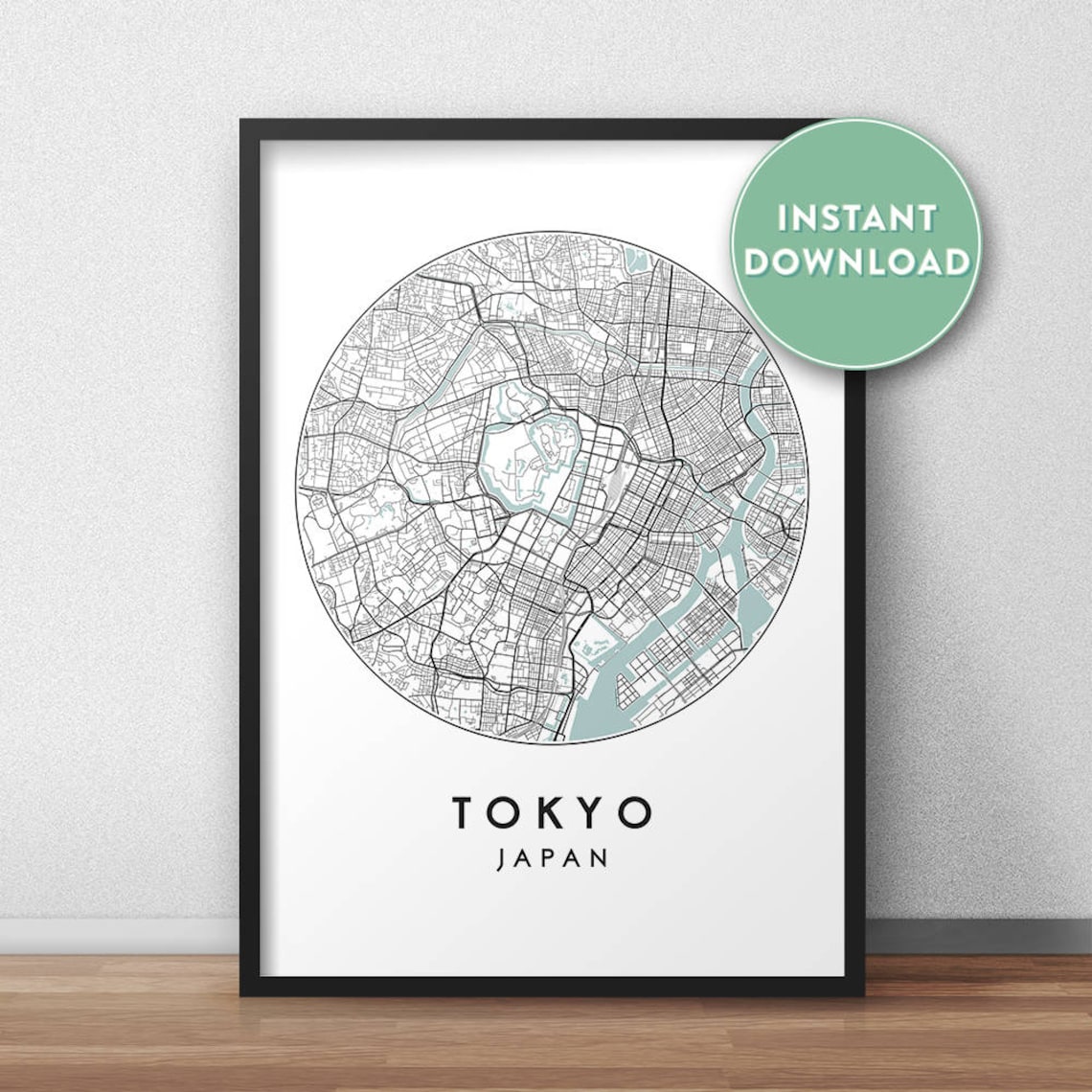 Tokyo City Map Printable, Street Map Art, Tokyo Map Print, City Map ...