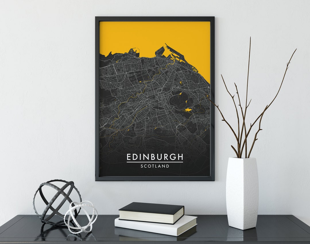 Edinburgh City Map Print, Street Map Art, Edinburgh Map Poster ...