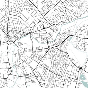 Cambridge City Map Printable, Street Map Art, Cambridge Map Print, City ...