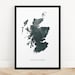 Scotland Map Watercolour Print, Watercolor Map Art, Scotland Map Poster ...