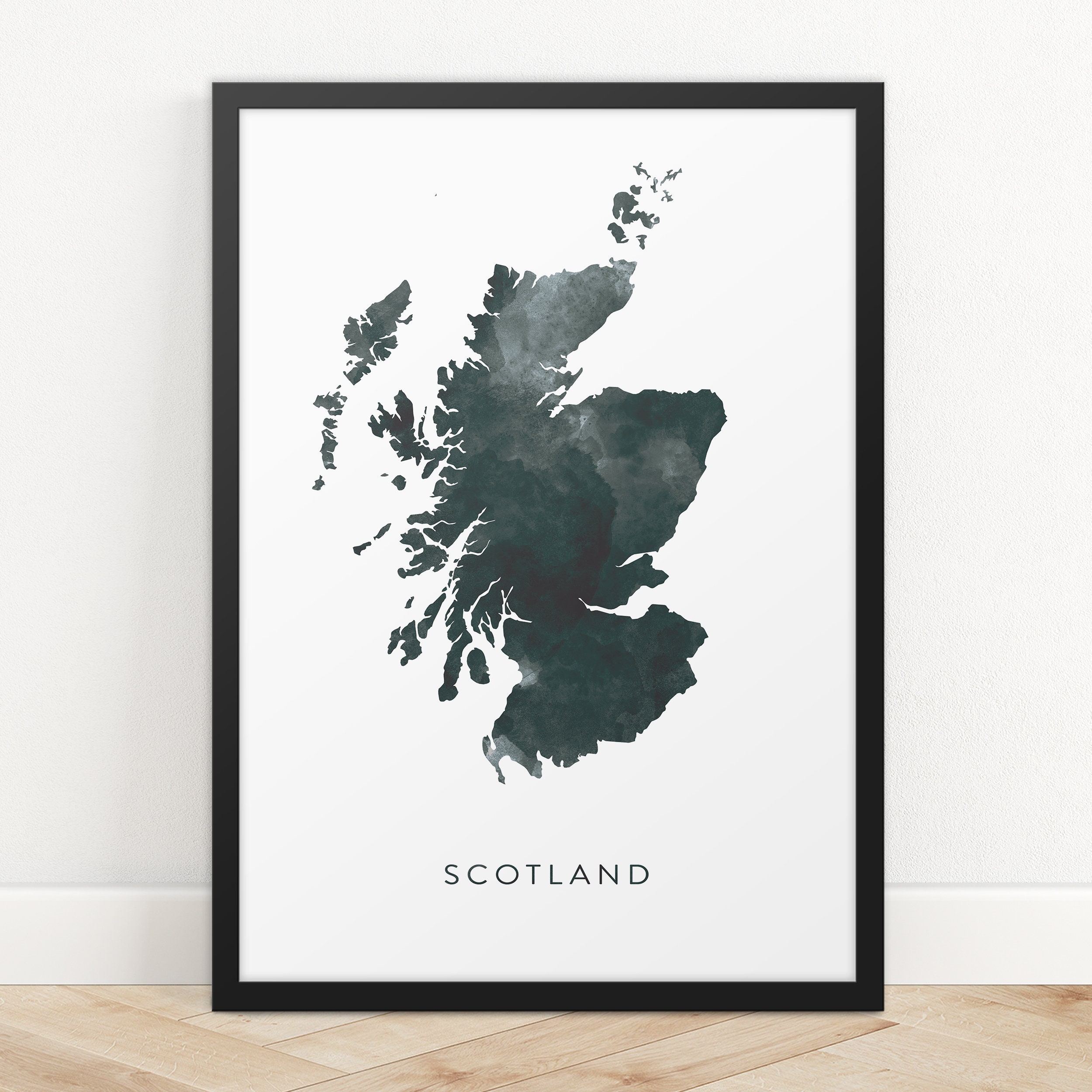 Scotland Map Watercolour Print, Watercolor Map Art, Scotland Map Poster ...