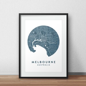 Melbourne City Map Print, Street Map Art, Melbourne Map Poster ...