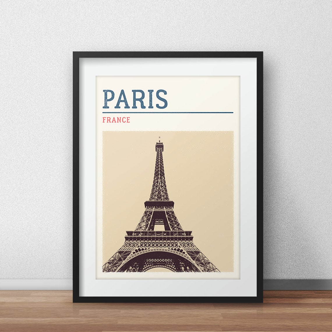 Paris City Print Eiffel Tower Poster Paris Travel Poster - Etsy