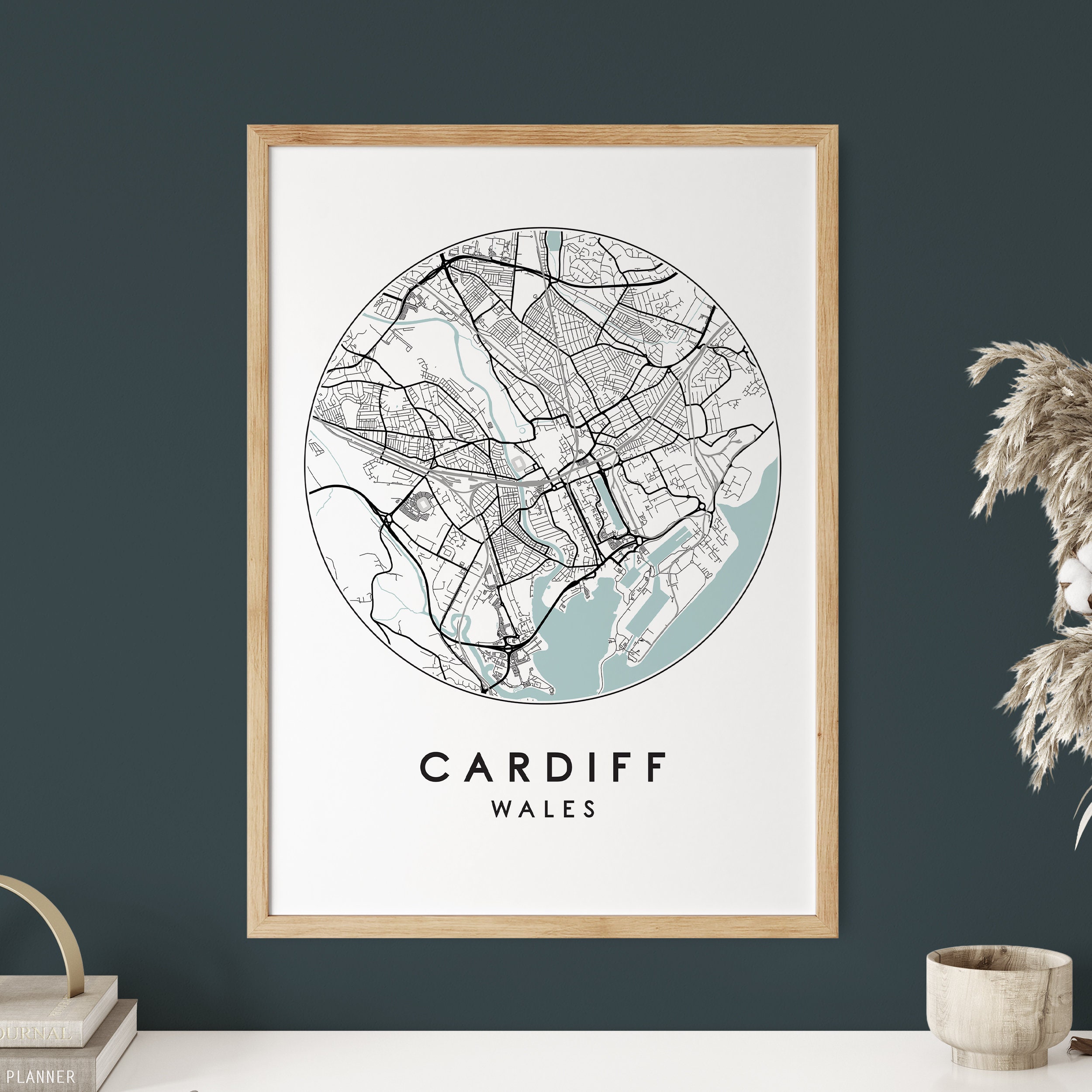 Cardiff City Map Print Street Map Art Cardiff Map Poster - Etsy UK