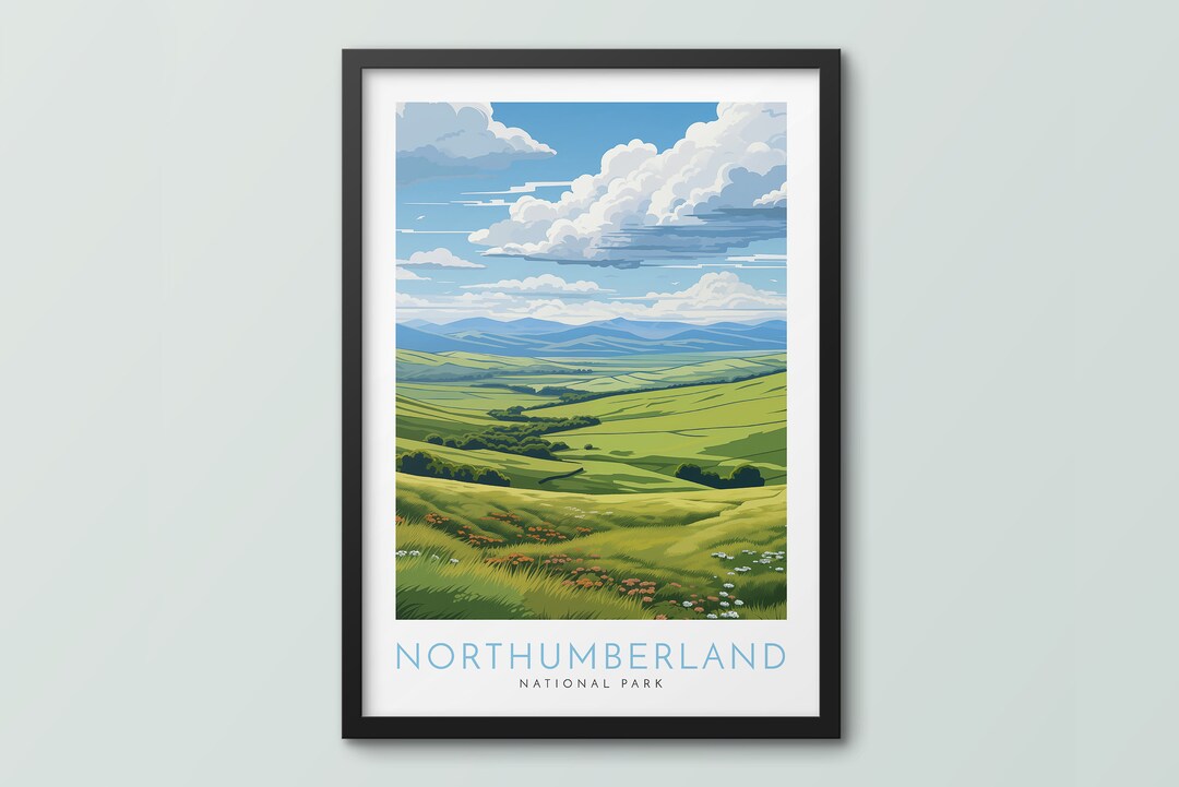 Northumberland National Park Travel Poster Wall Art Print ...
