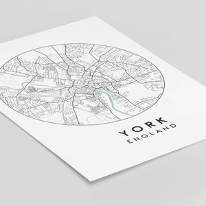 York City Map Print, Street Map Art, York Map Poster, York Map Print ...