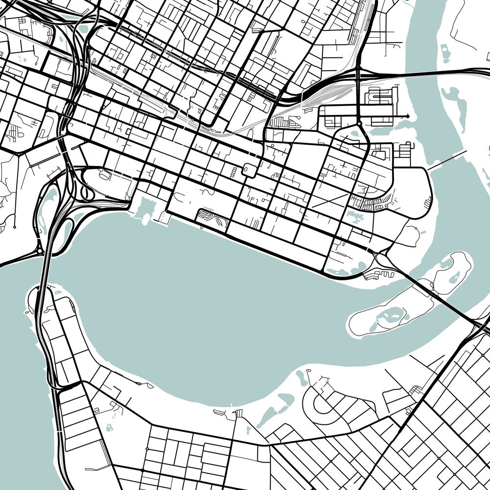 Perth City Map Print Street Map Art Perth Map Poster Perth - Etsy Singapore