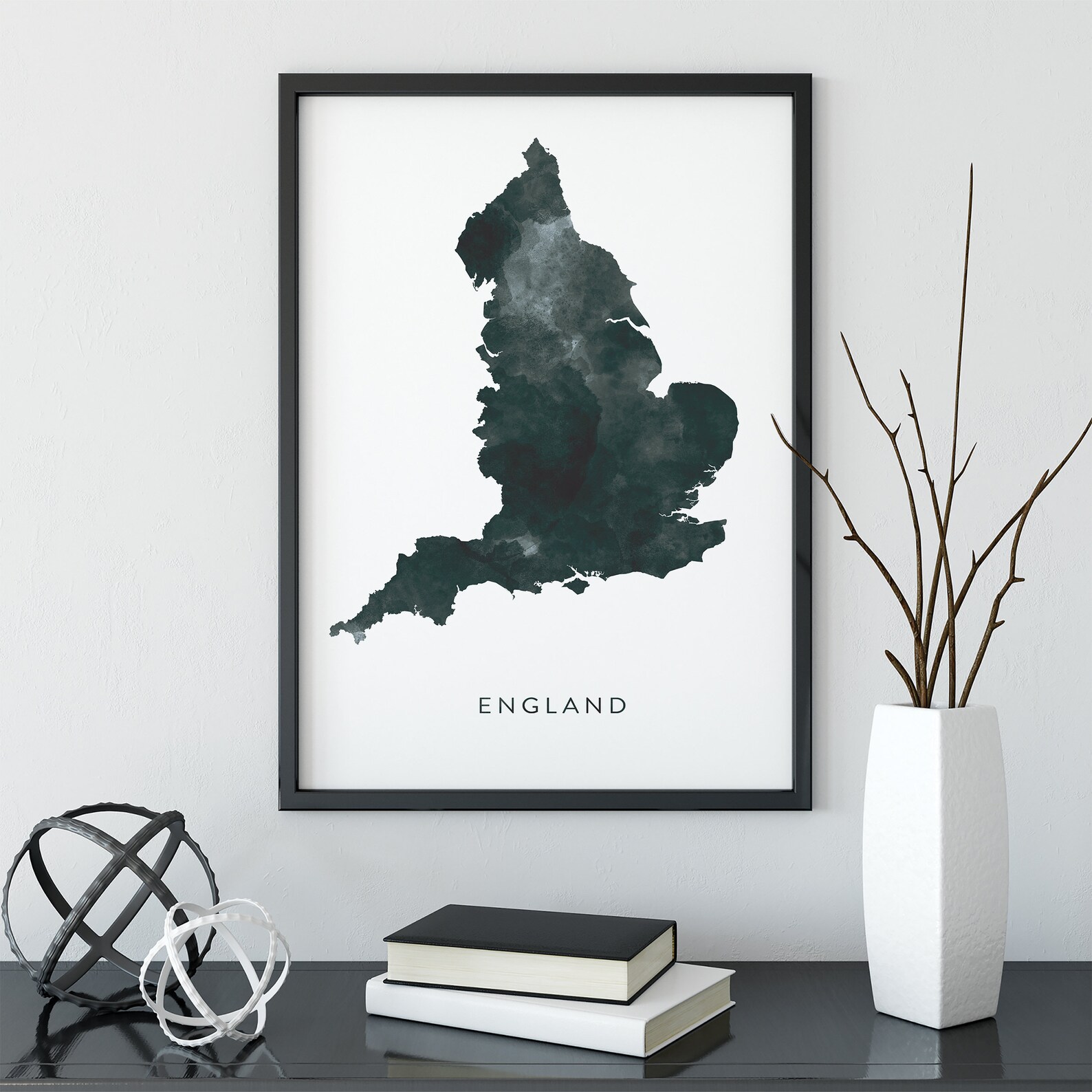 England Map Watercolour Print Watercolor Map Art England Map - Etsy UK