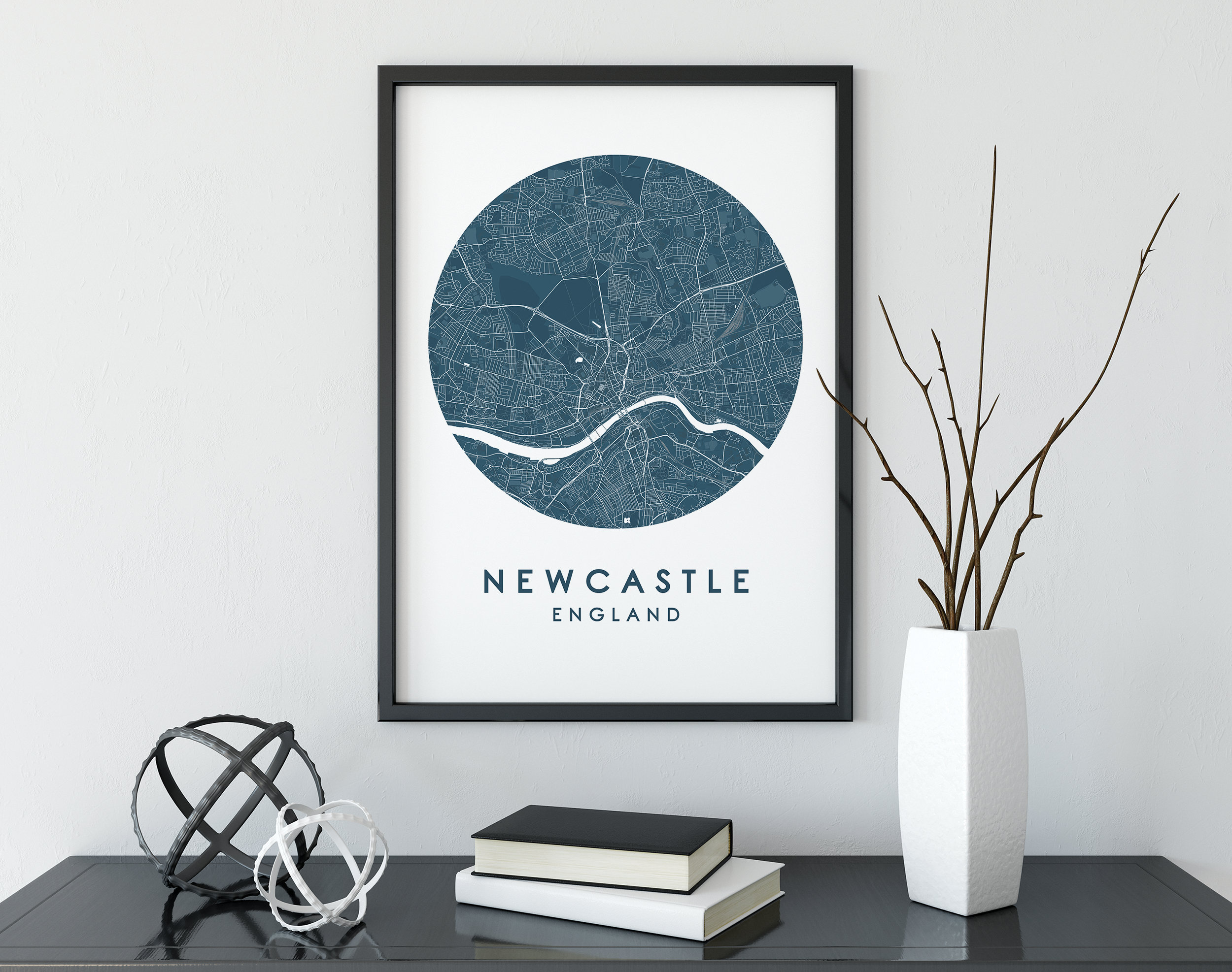 Newcastle City Map Print Street Map Art Newcastle Map - Etsy UK