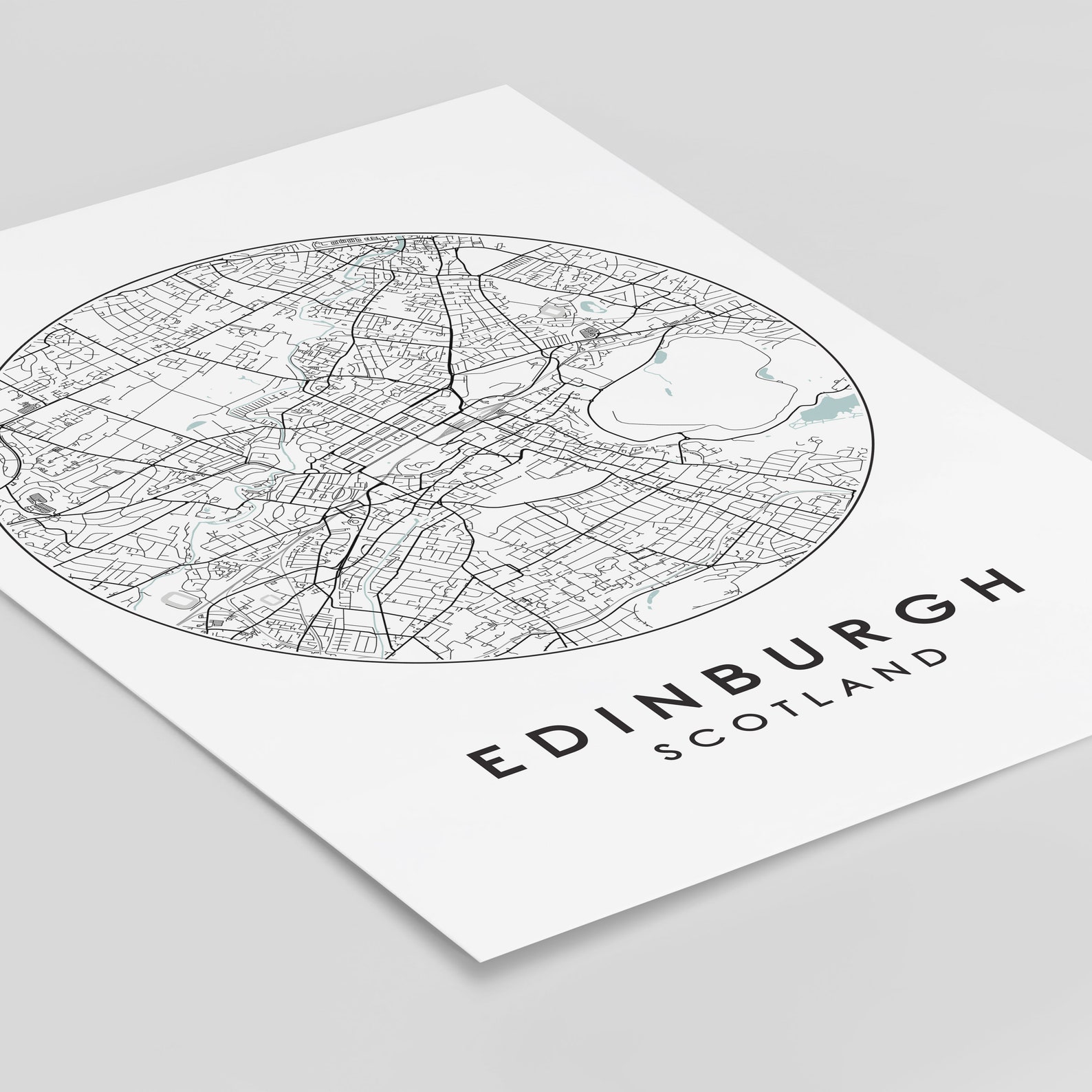 Edinburgh City Map Print Street Map Art Edinburgh Map - Etsy