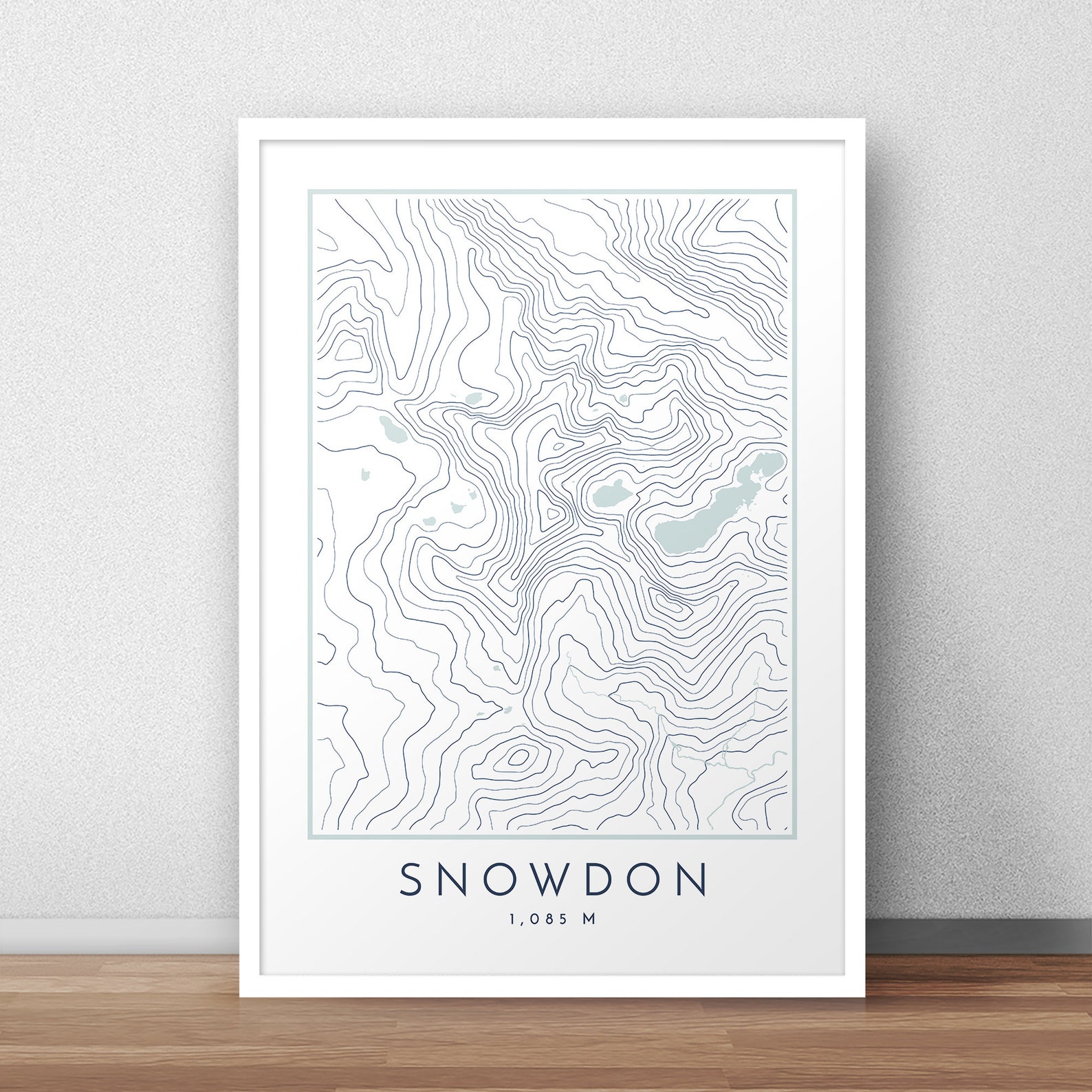 Snowdon Topographic Map Print, Contour Lines Map Print, Snowdon Print ...