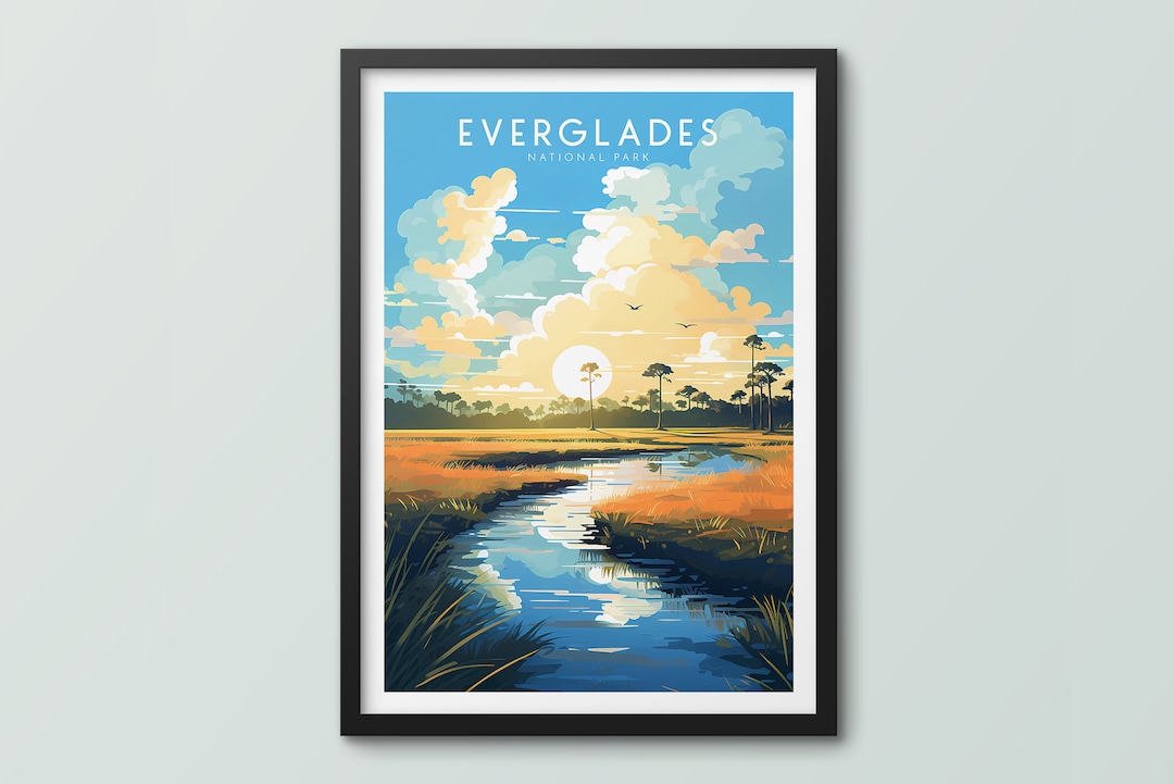 Everglades National Park Travel Poster Wall Art Print Everglades Poster ...