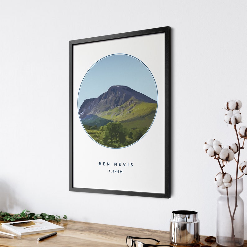 Ben Nevis, Mountain Print, Landscape Print, Ben Nevis Print, Mountain ...