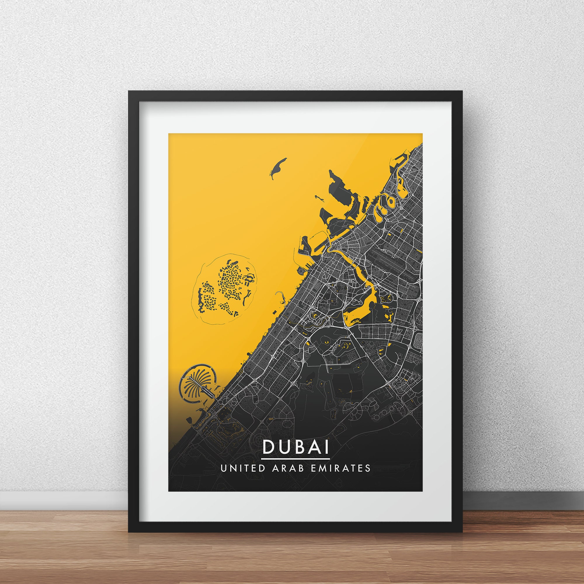 Dubai City Map Print Street Map Art Dubai Map Poster Dubai - Etsy UK