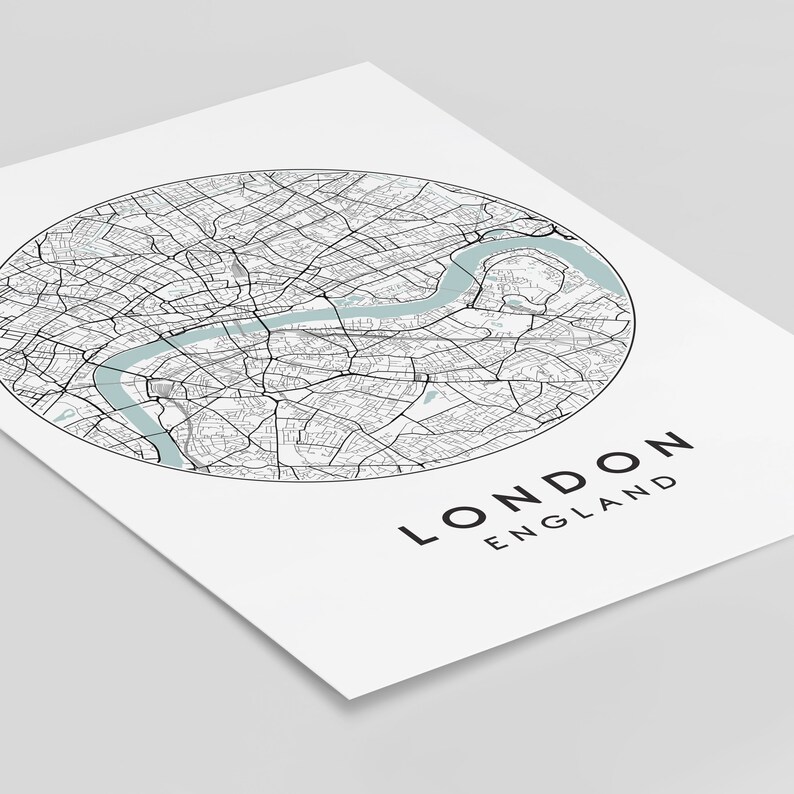 London City Map Print Street Map Art London Map Poster | Etsy UK