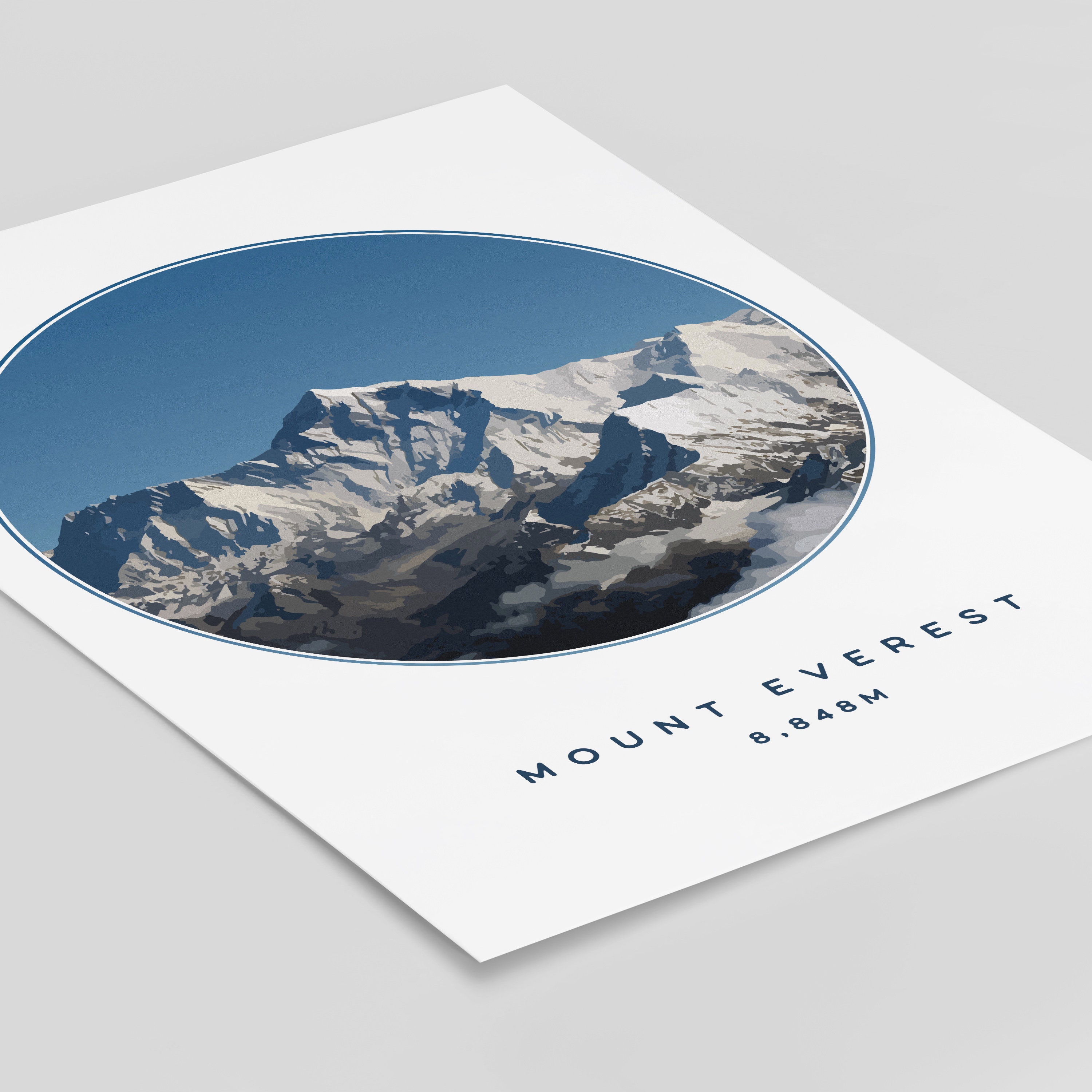 Mount Everest Mountain Print Landscape Print Everest Print - Etsy