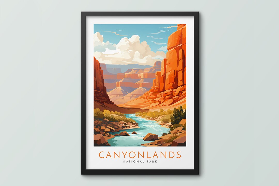 Canyonlands National Park Travel Poster Wall Art Print Canyonlands ...
