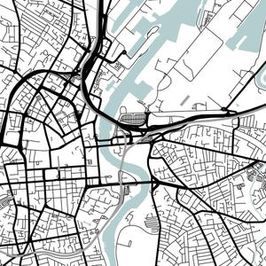 Belfast City Map Print, Street Map Art, Belfast Map Poster, Belfast Map ...