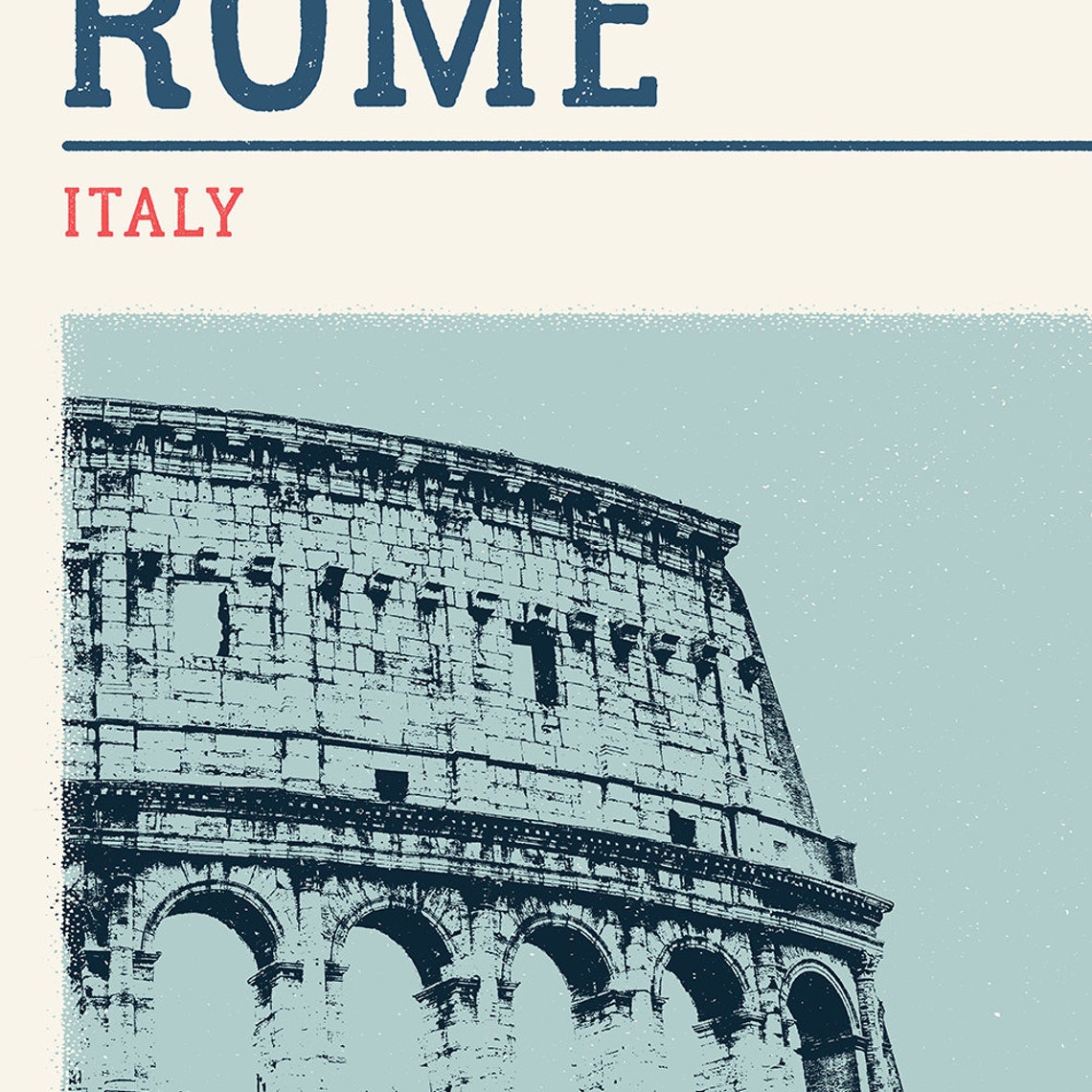 Rome City Print Colosseum Poster Rome Travel Poster Rome - Etsy