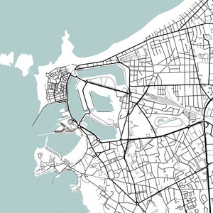 Saint-malo City Map Print, Street Map Art, Saint-malo Map Poster, Saint ...