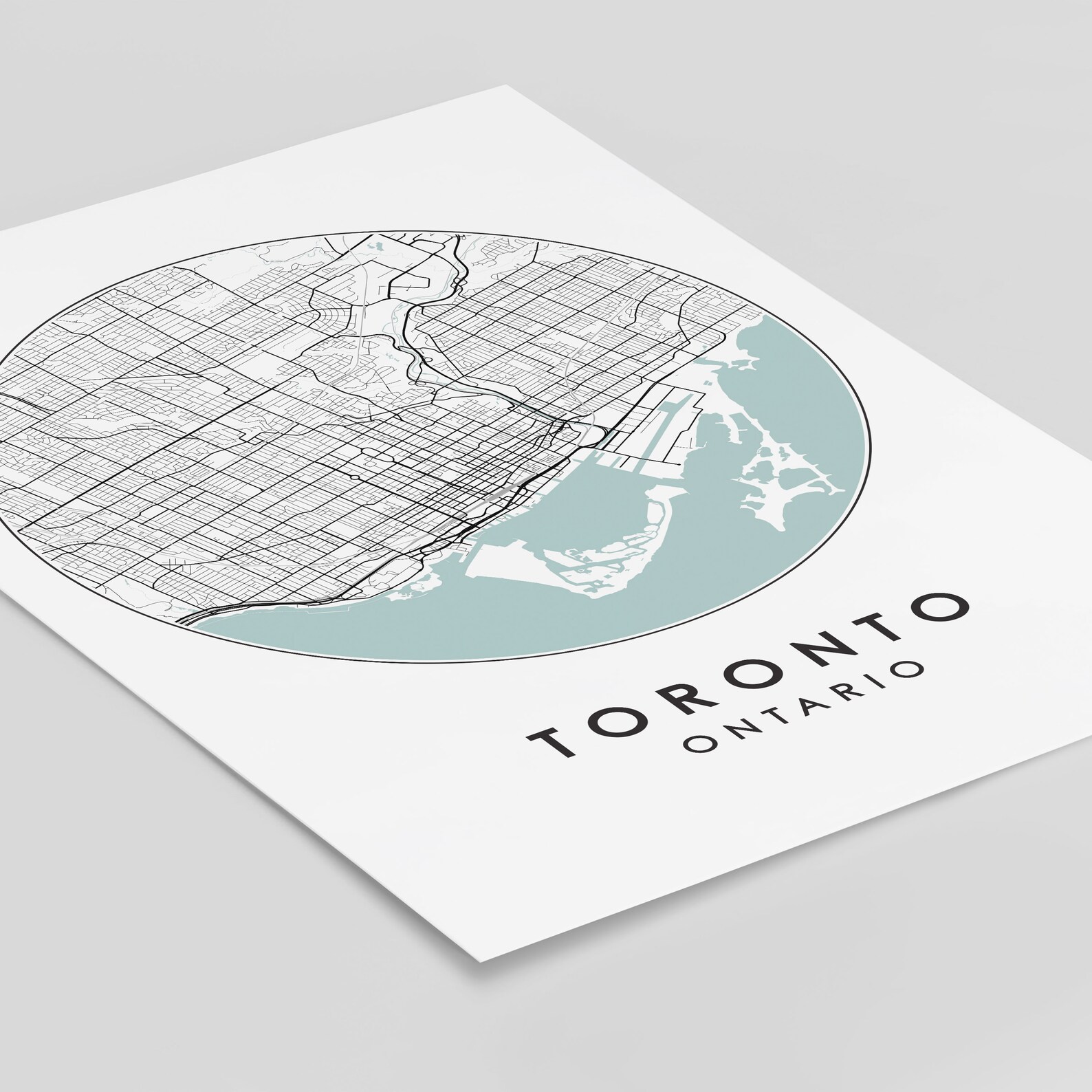 Toronto City Print Street Map Art Toronto Map Poster - Etsy