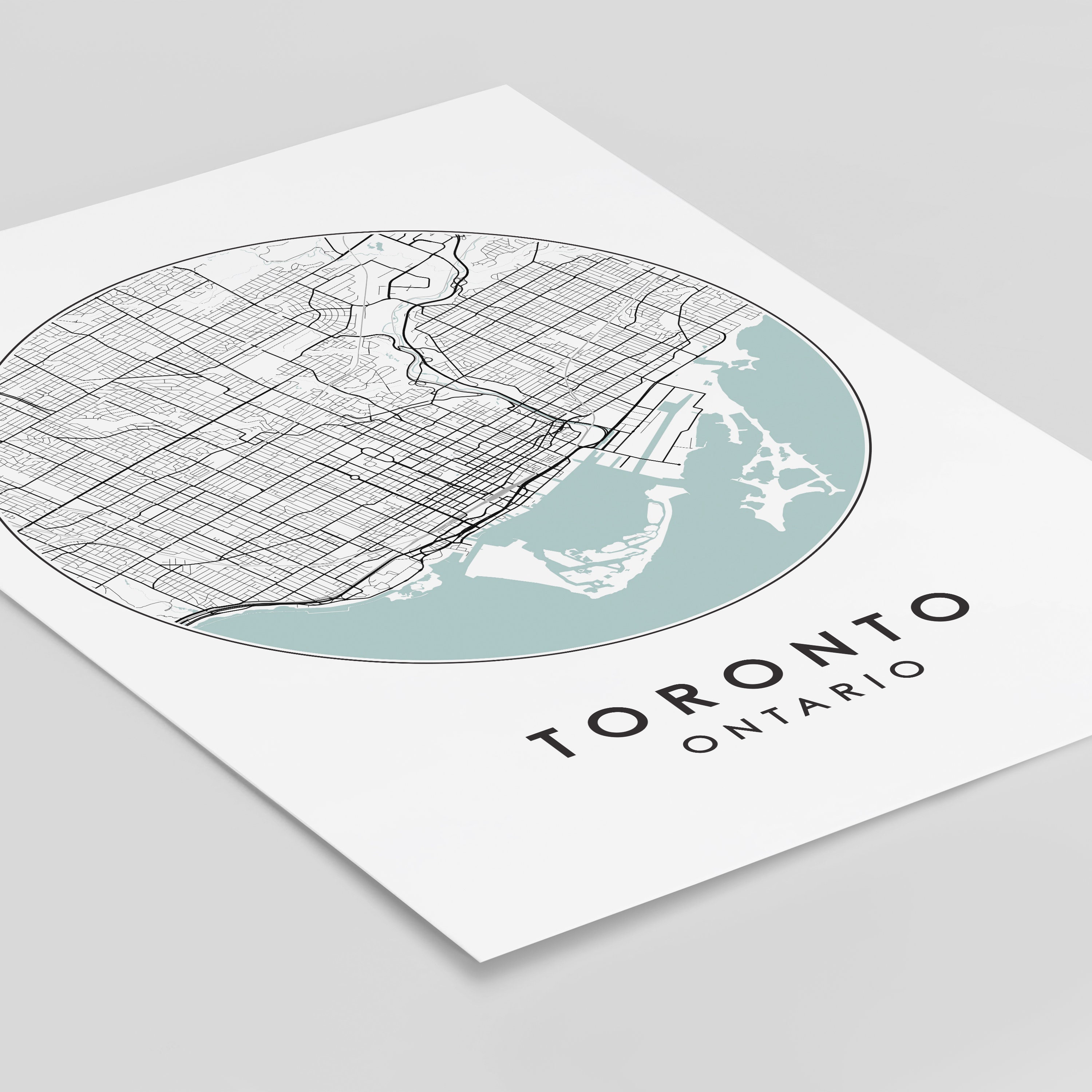 Toronto City Print Street Map Art Toronto Map Poster - Etsy