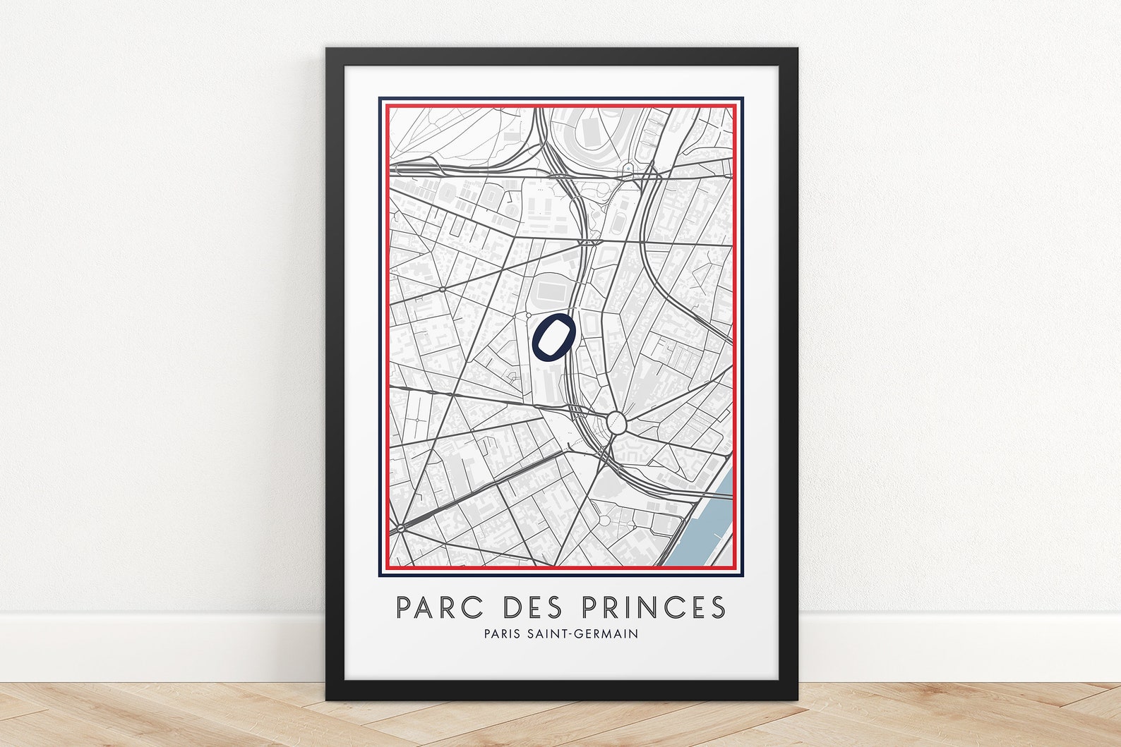 Parc Des Princes Stadium Map Print, Paris Saint-germain Print, Football ...