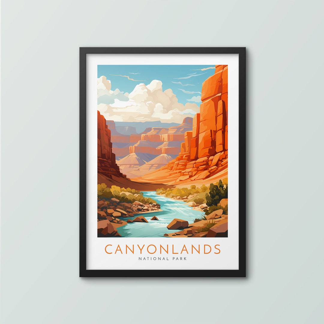 Canyonlands National Park Travel Poster Wall Art Print - Etsy
