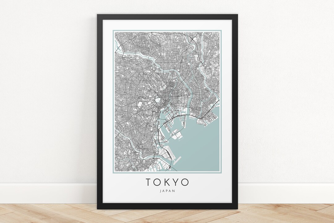 Tokyo City Map Print, Street Map Art, Tokyo Map Poster, Tokyo Map Print ...