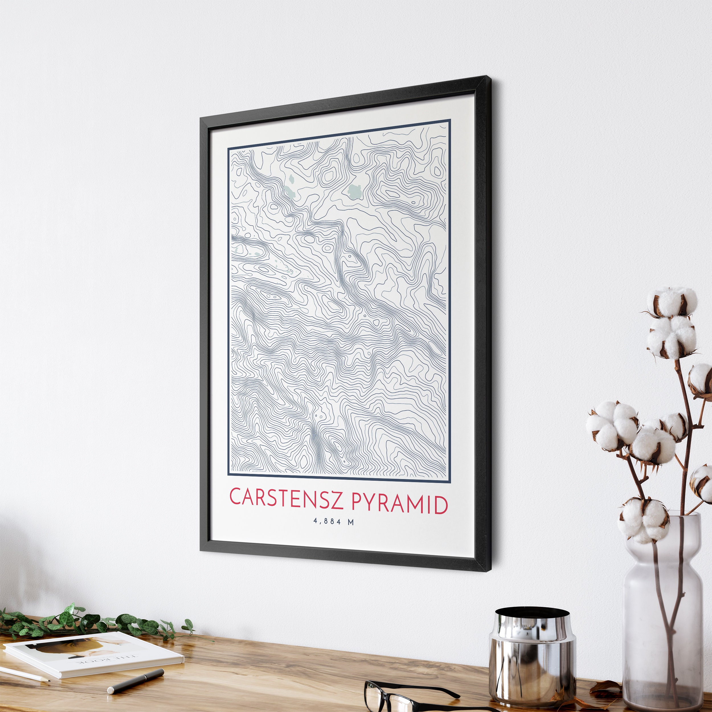Carstensz Pyramid Topographic Map Print Contour Lines Map - Etsy UK