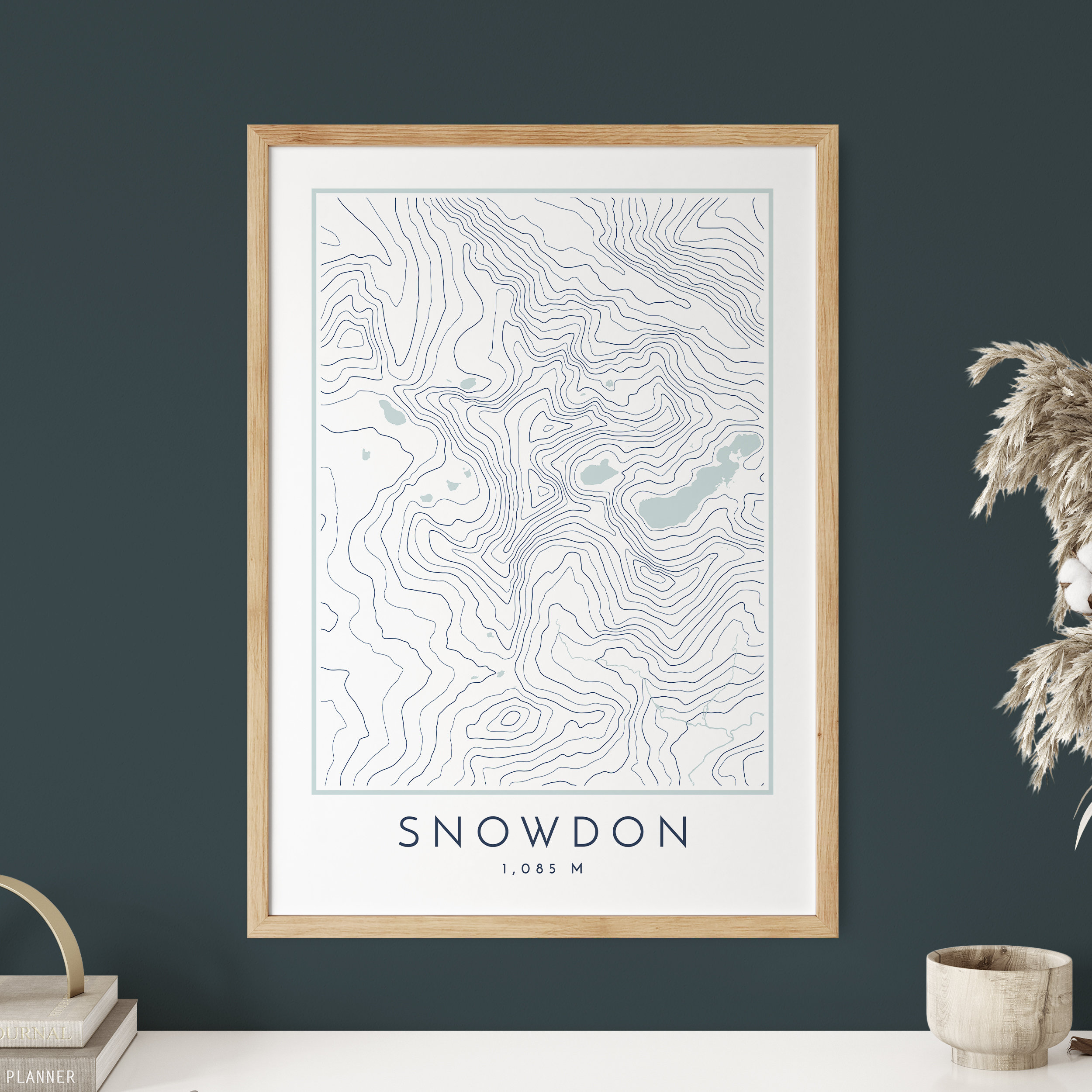 Snowdon Topographic Map Print Contour Lines Map Print - Etsy UK