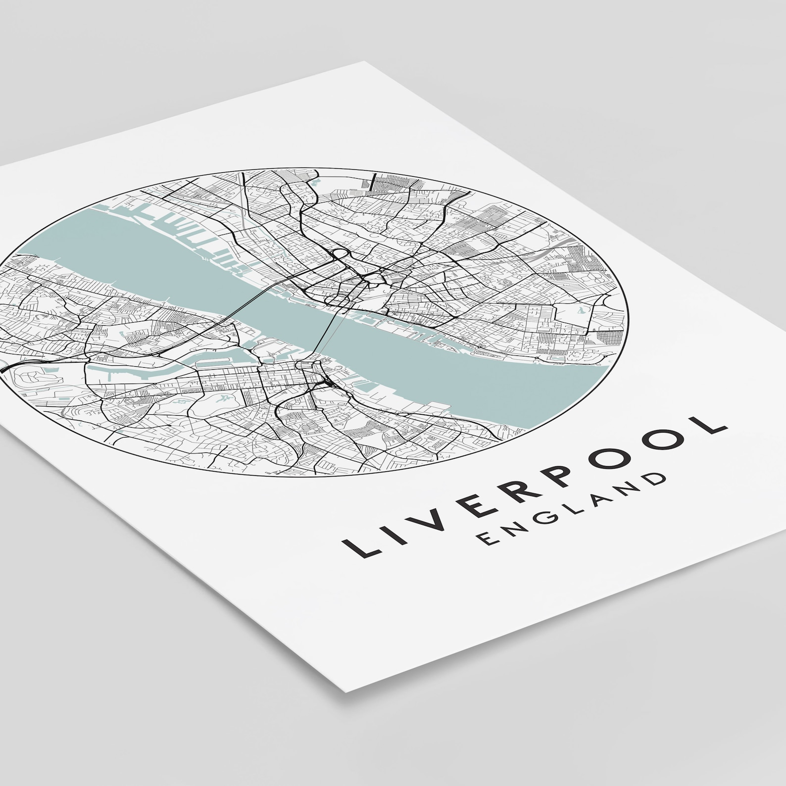 Liverpool City Map Print Street Map Art Liverpool Map - Etsy