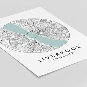 Liverpool City Map Print, Street Map Art, Liverpool Map Poster ...