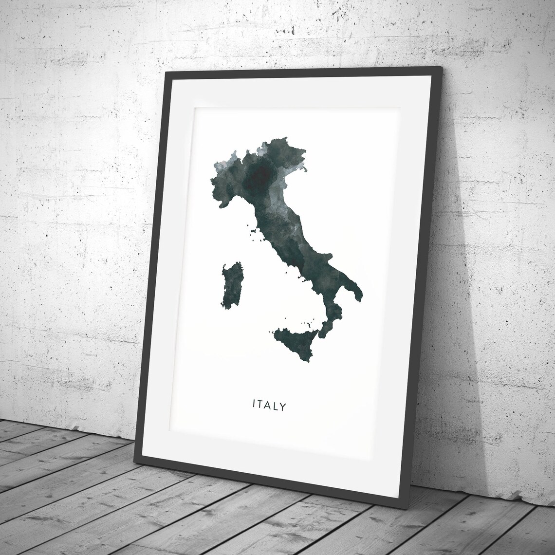 Italy Map Watercolour Print, Watercolor Map Art, Italy Map Poster ...
