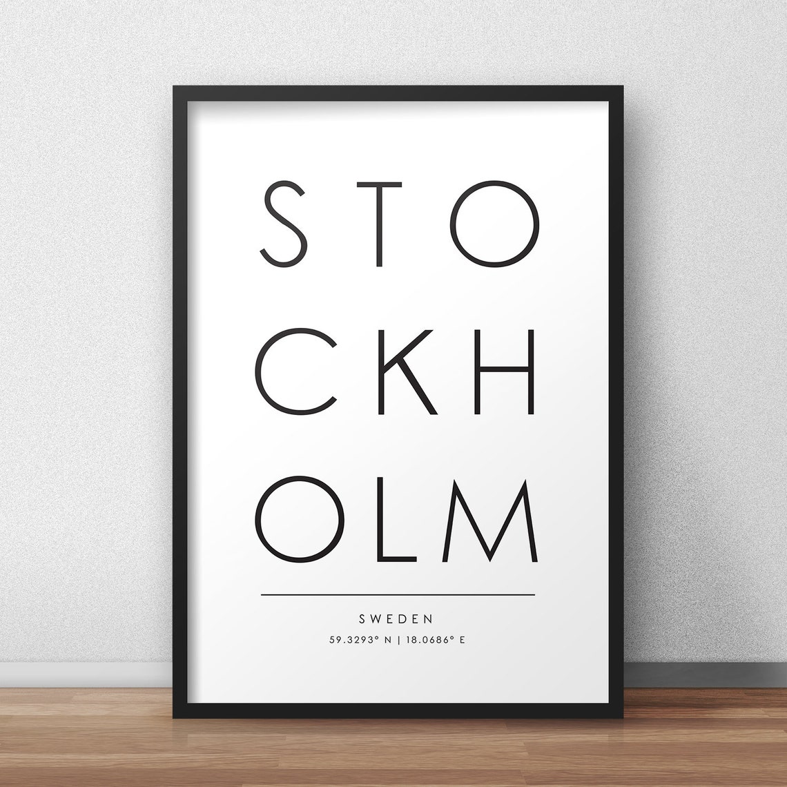 Stockholm City Print, Stockholm Poster, Typography Print, Stockholm ...