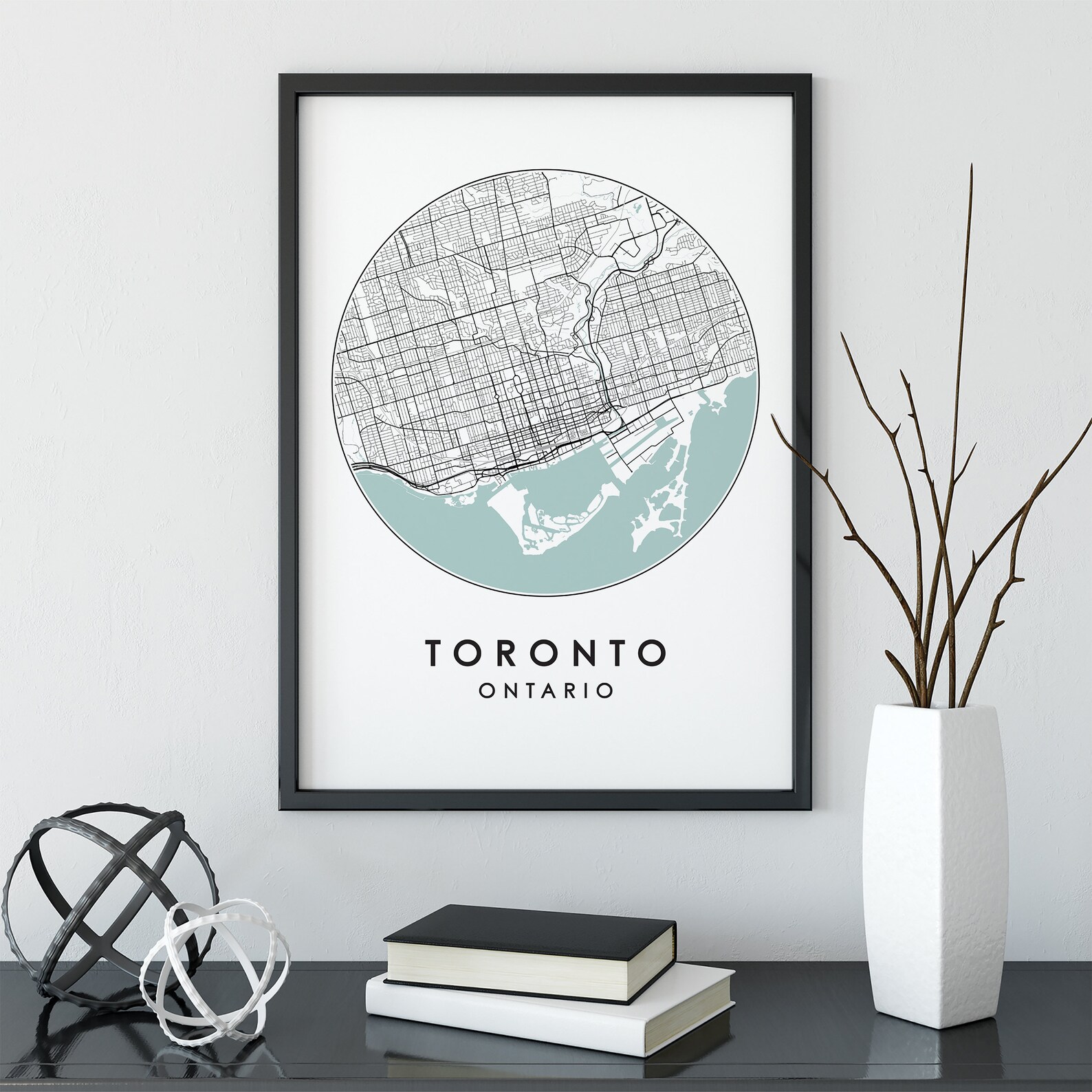 Toronto City Print Street Map Art Toronto Map Poster - Etsy